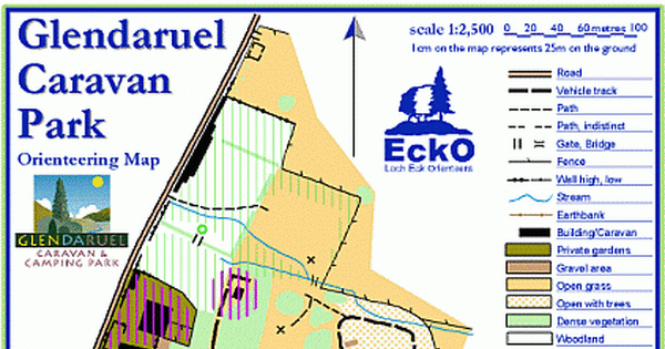 Glendaruel Caravan Park map - Loch Eck Orienteers
